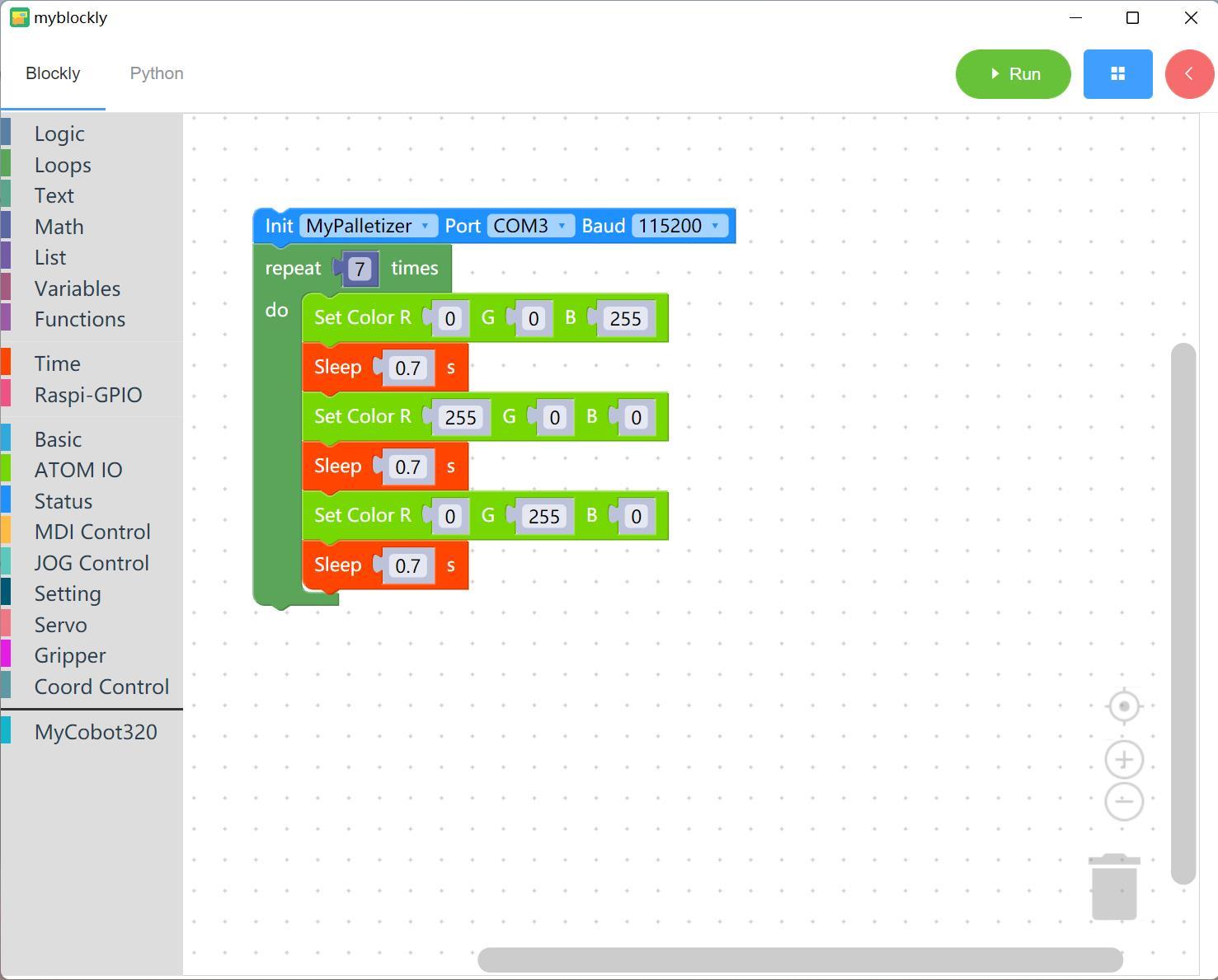 2 Setting the Color of RGB Light Panel · GitBook