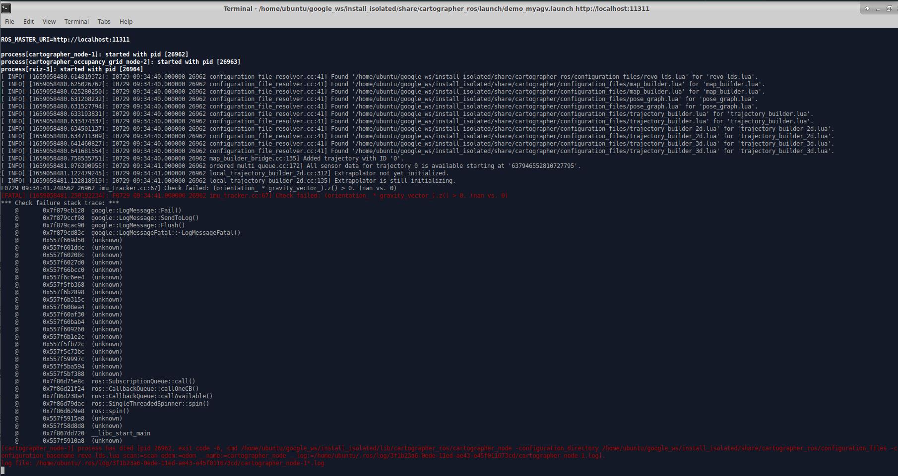 6.2.5 Real-time Mapping with Cartographer · GitBook
