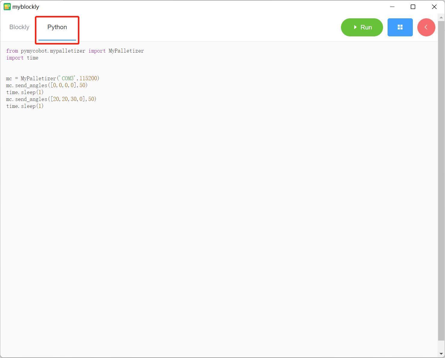 6.4.1 Initial Use of myBlockly · GitBook